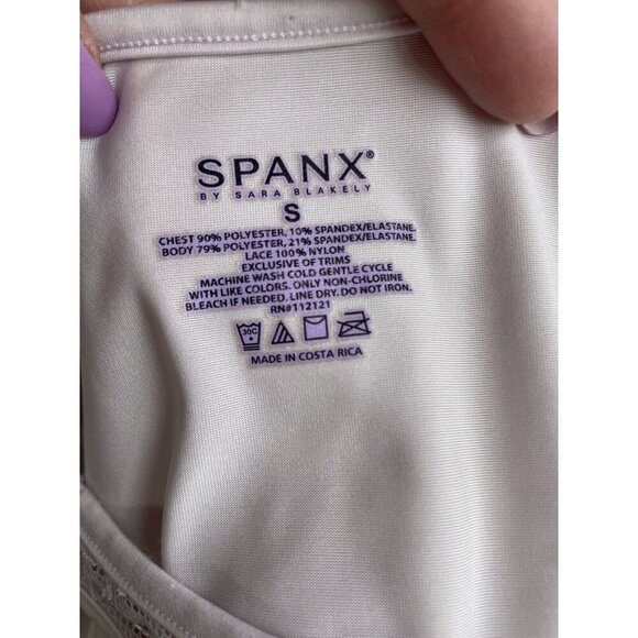 SPANX | Tops | Spanx Shapewear Long Tank Womens Small White Tummy ...